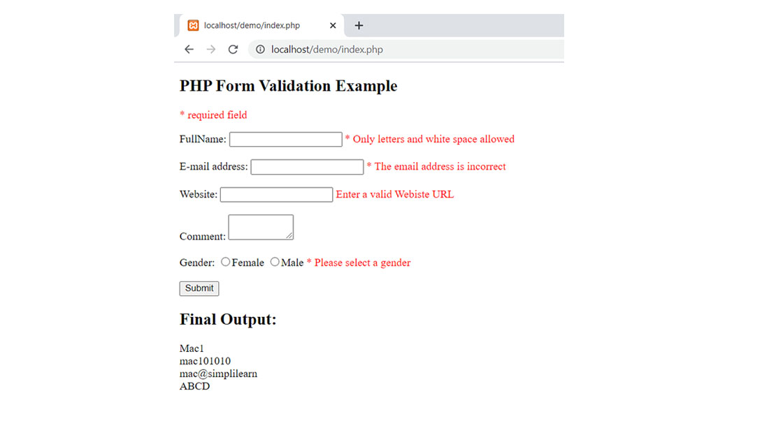 Data Collection With Php Creating Forms Setting Up And Validation Talent500 Blog