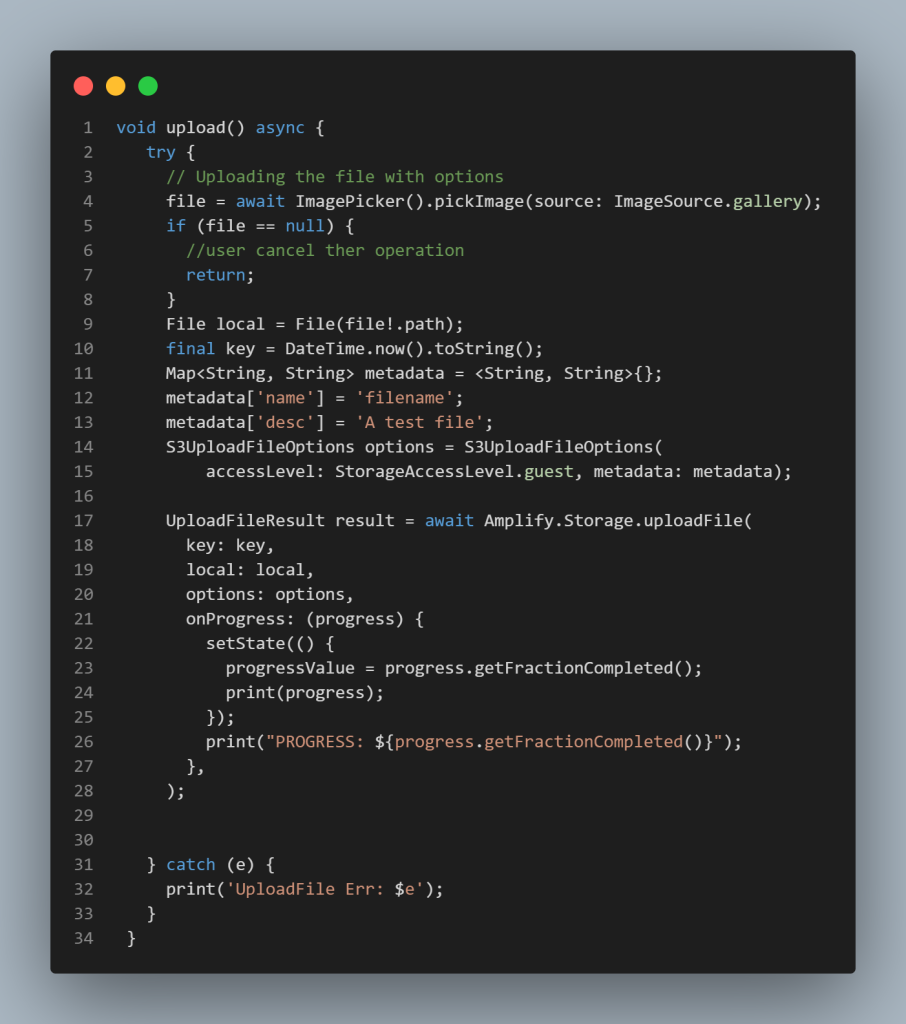 Uploading Files In S3 Bucket Using AWS Amplify In Flutter Apps ...
