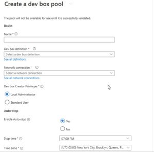Microsoft Dev Box Configuration